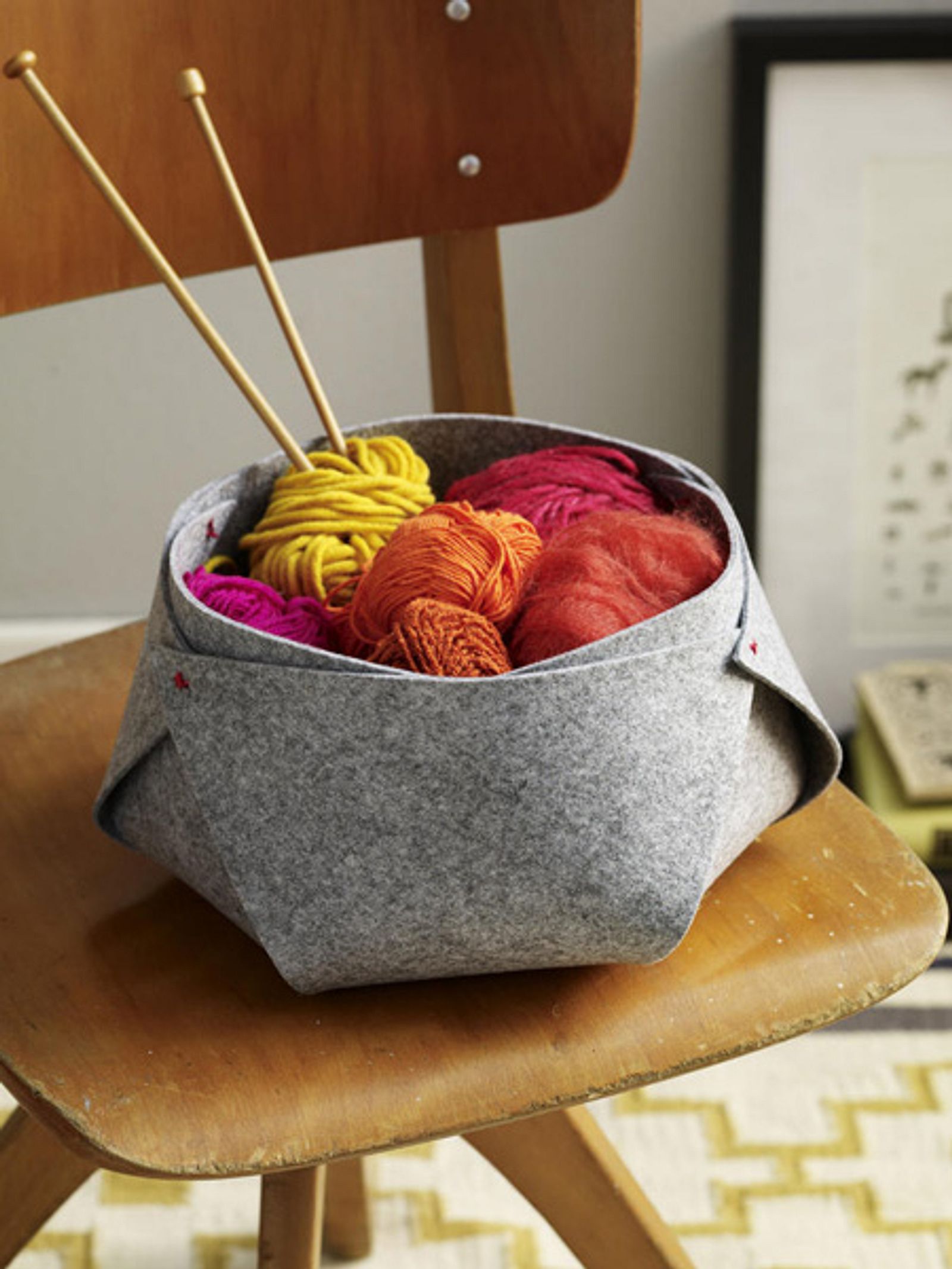 Praktische DIY-Idee: Korb aus Filz selbermachen | Wunderweib